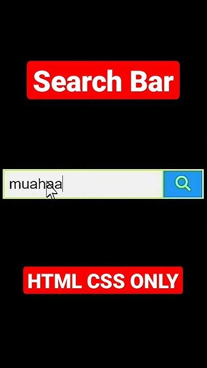 Cara Membuat Search Bar Dengan Html Dan Css Mengareit Shorts Htmlcss Youtube