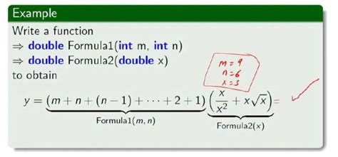 Solved Example Write A Function → Double Formula1int M Int