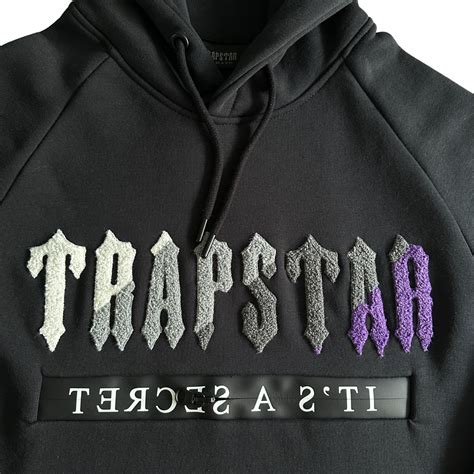 Trapstar Hooded Tracksuit Black Purple Urban Sneakers