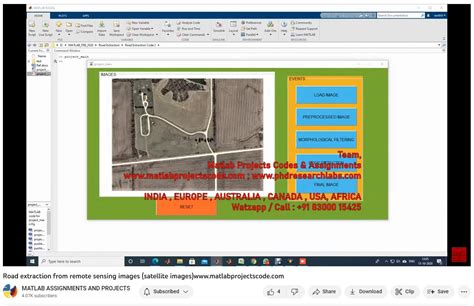 Road Extraction From Remote Sensing Images Satellite Images Matlab
