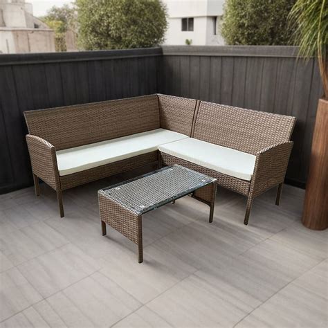 Juego de Living de Terraza Palermo 5 Personas Café Oscuro Sodimac Chile