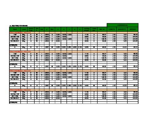 REBAR CUTTING LIST Xls PDFCOFFEE COM REBAR CUTTING LIST Xls PDFCOFFEE COM