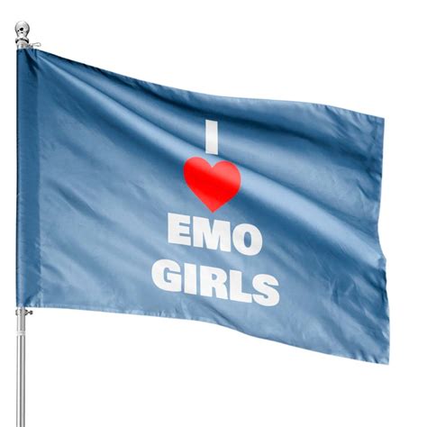 I Love Emo Girls House Flag Sold By Zwhy Sku 332121 Printerval