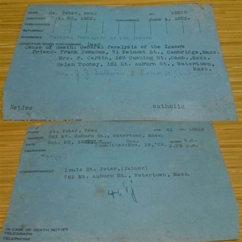 Explore The Historical Asylum Paperwork From Essex County Mental Hospital