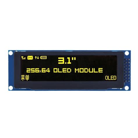 3 1 Inch 256x64 Spi Oled Display Ssd1322 For Arduino Raspberry Pi Es