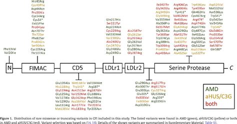 Table 1 From Effect Of Rare Coding Variants In The Cfi Gene On Factor I Expression Levels