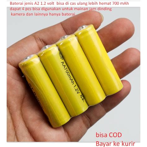 jual baterai jenis a2 1 2 volt bisa di cas ulang lebih hemat 700 mah