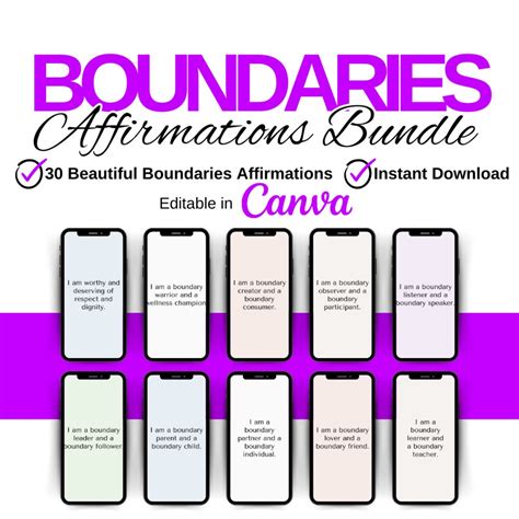 setting boundaries worksheet boundaries affirmation boundaries
