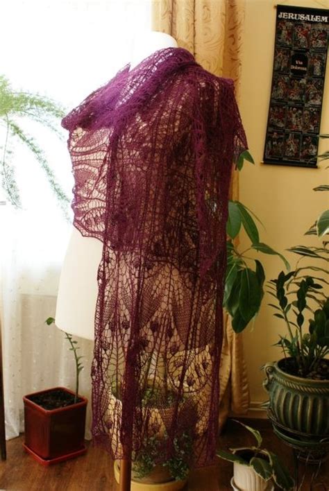 Шикарная шаль спицами Вязание для женщин