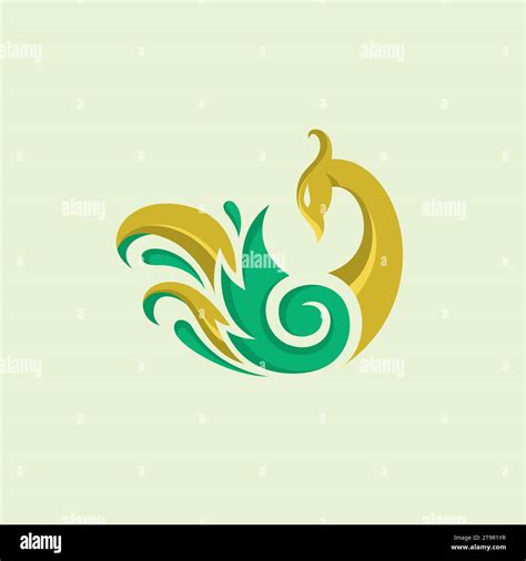 Peacock Logo Simple And Clean Design Peacock Icon Stock Vector Image