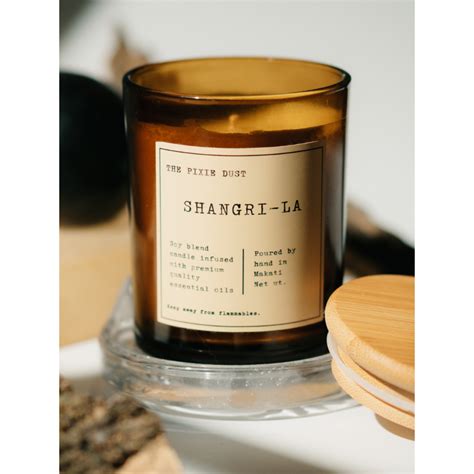 Shangri La Scented Candle 143g Hand Poured Amber Glass Jar Shopee