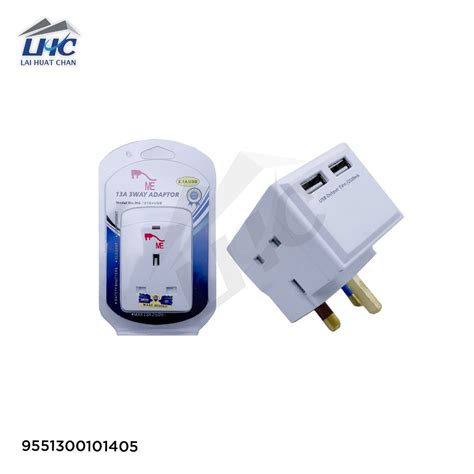 อะแดปเตอร์ Me 13a 3 ทาง เอาท์พุท Usb 21a พร้อมนีออน Sirim Shopee