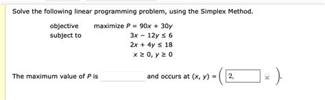 Solved Solve The Following Linear Programming Problem Using