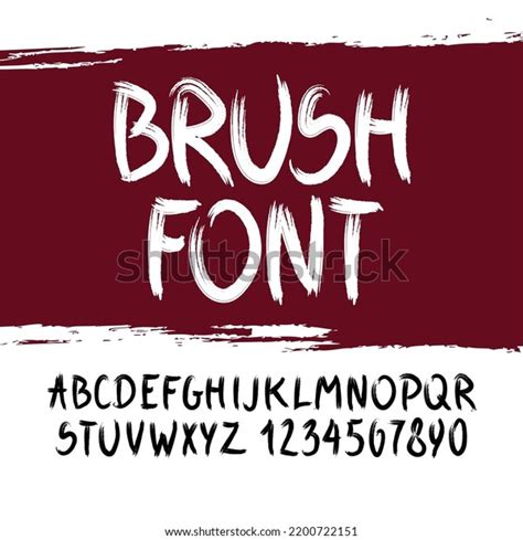 Brush Font Your Design Hand Drawn Stock Vector Royalty Free