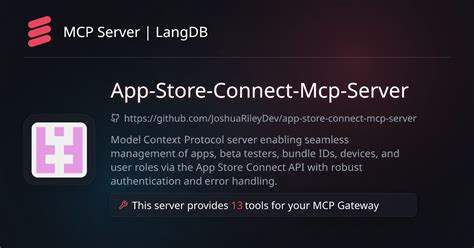 App Store Connect Mcp Server Langdb