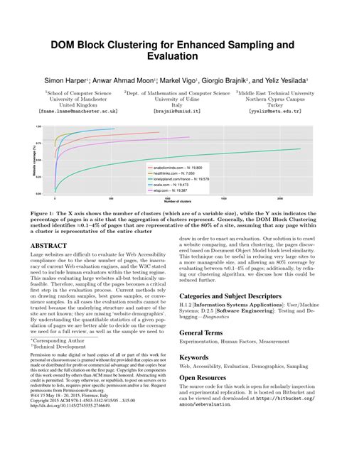 Pdf Dom Block Clustering For Enhanced Sampling And Evaluation