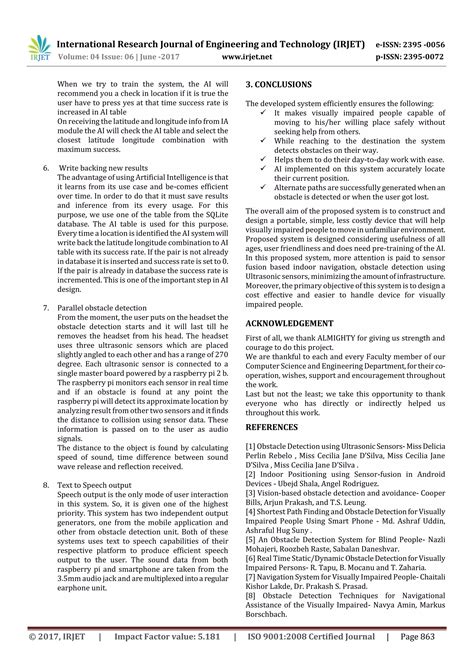 Navigation Assistance For Visually Challenged People Pdf Computer Peripherals Computing