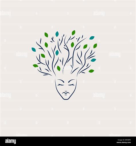 Tree Face Stock Vector Images Alamy
