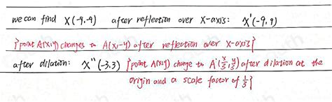 Solved The Figure Below Is Reflected Over X Axis And Then Dilated With The Center Of Dilation