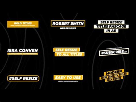 Self Resizing Titles After Effects Templates YouTube