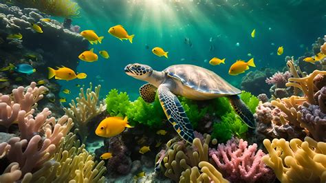 深海海洋海底世界鱼群视频视频特效素材 千库网