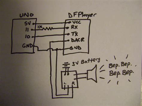 audio dfplayer noise researched tried and bep bep bep bep bep