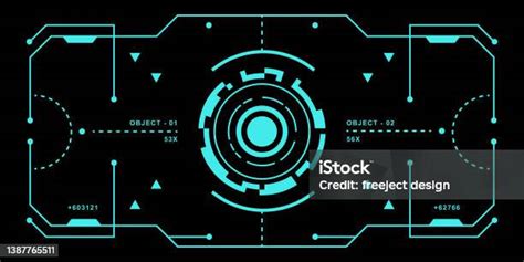 Hud 미래 지향적인 디스플레이와 디테일이 돋보이는 디테일 공상 과학 모니터 화면 현대 배경에 대한 벡터 그림입니다 첨단 사용자 인터페이스 Brand Name Video