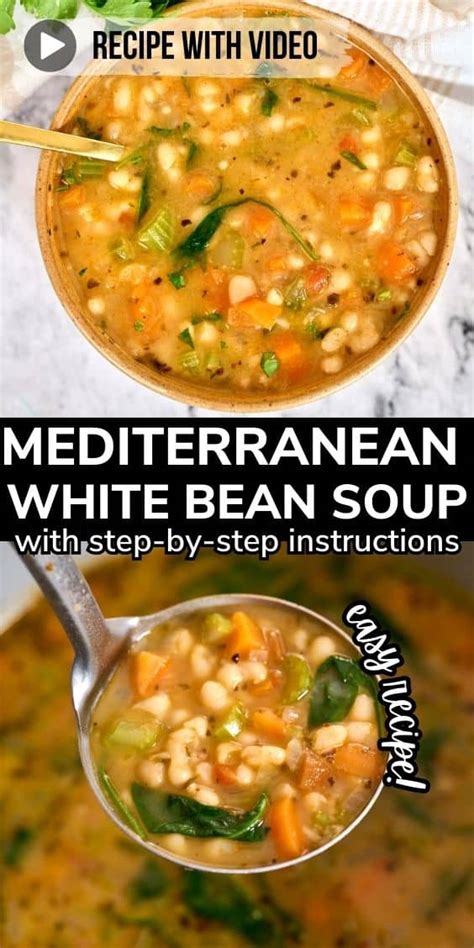 Mediterranean White Bean Soup Thefoodieblogger