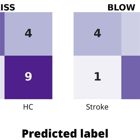 Confusion Matrices Of Subject Based Classification For The Most