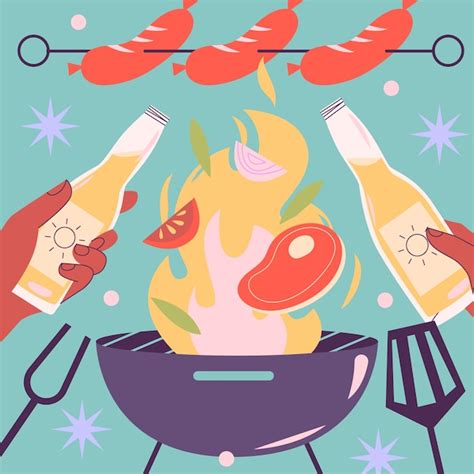 Premium Vector Hand Drawn Bbq Illustration
