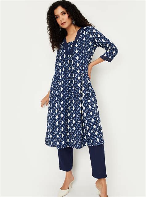 Buy Women Printed A Line Kurta Set Online At Just Rs 12990