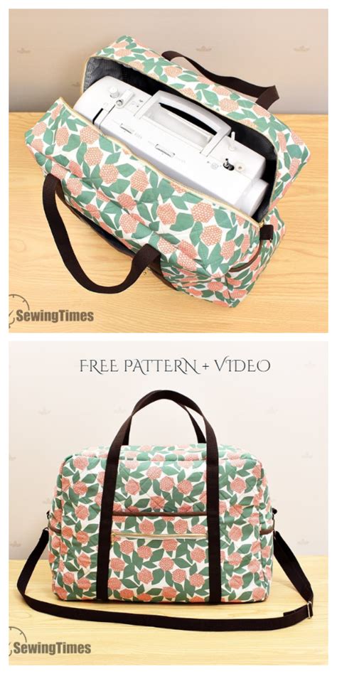 Diy Fabric Sewing Machine Carrying Tote Bag Free Sewing Pattern Video