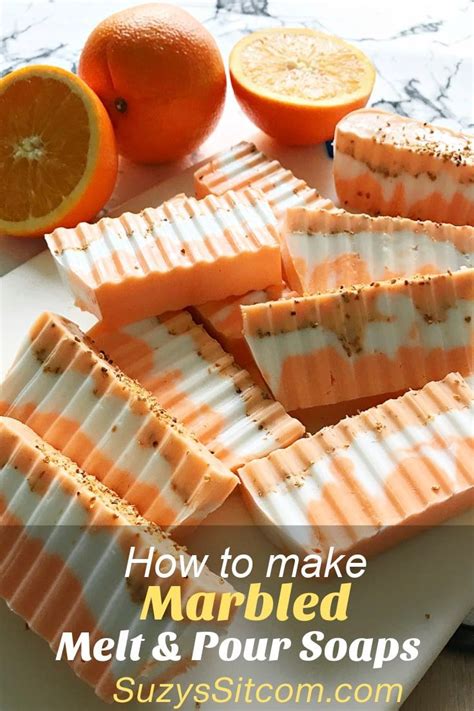 How To Make Marbled Melt And Pour Soaps Homemade Soap Recipes