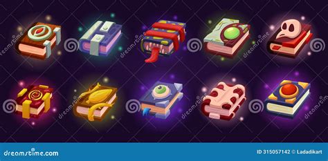 Cartoon Alchemy Bottles Magic Potion And Love Elixir Game UI Icons