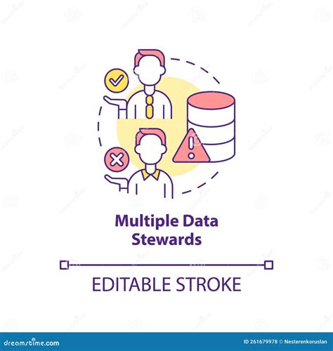 Multiple Data Stewards Concept Icon Stock Vector Illustration Of