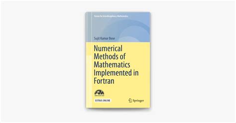 ‎numerical methods of mathematics implemented in fortran by sujit kumar