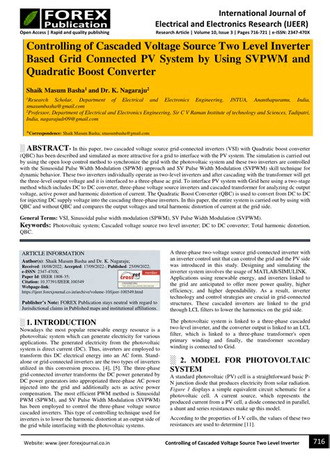 Pdf Controlling Of Cascaded Voltage Source Two Level Inverter Based