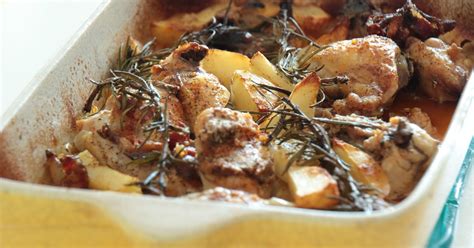 As Minhas Receitas Tabuleiro De Frango Com Chouriço E Alecrim