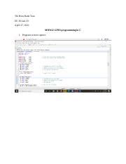 Lab 11 Docx Thi Hieu Hanh Tran EE 30 Lab 10 April 27 2021 MSP432 GPIO