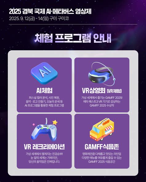 2025 경북 국제 Ai·메타버스 영상제 구미 등 4개시군 개최