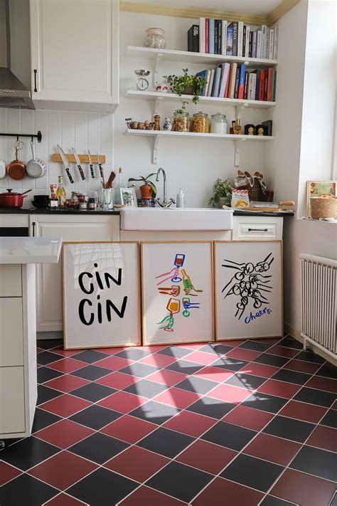 Set Of 3 Cin Cin Prints Colourful Cheers Print Retro Wall Art