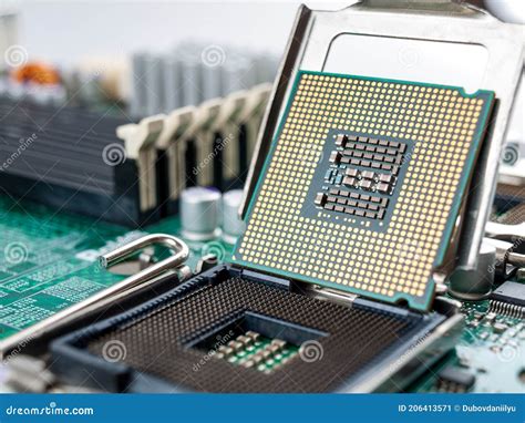 The Process Of Connecting The Cpu To The Processor Socket On A Modern
