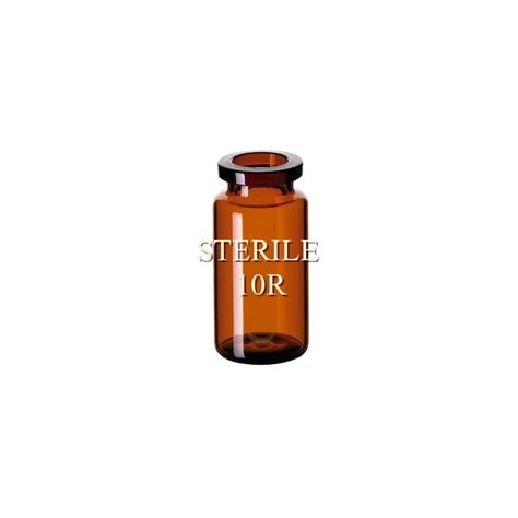 Iso 10r Amber Open Sterile Vials 24x45mm Nested Tray Of 96 Pieces