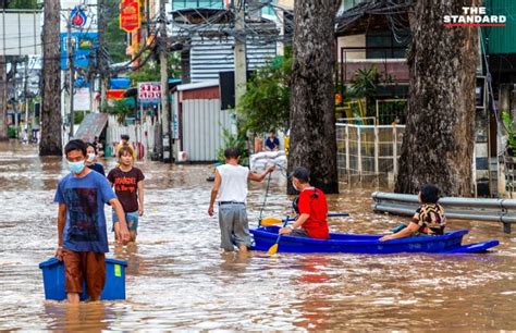 น้ำปิงเอ่อท่วม 5 โซนเฝ้าระวังของเชียงใหม่ บางจุดท่วมสูง 1 เมตร