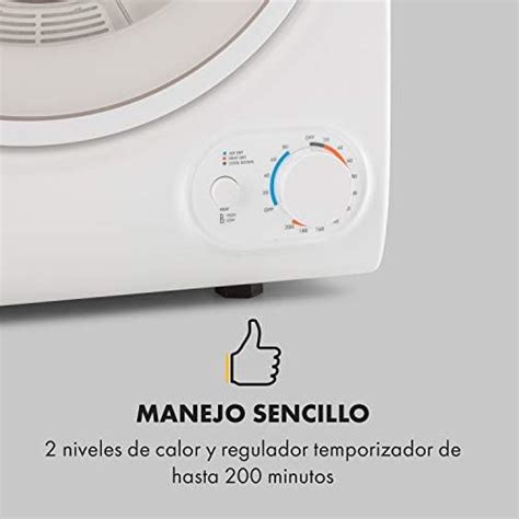 Klarstein Jet Set 2500 Secadora De Ropa Carga Frontal Potencia 850