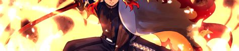 1125x243 Resolution Kyojuro Rengoku From Demon Slayer 1125x243