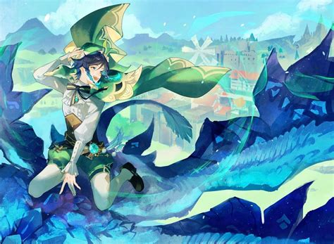 Venti And Dvalin Genshin Impact Drawn By Zuu Kyuudo9 Danbooru