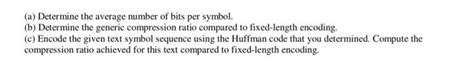 solved q1 18 points construct a huffman code for the
