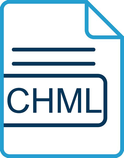 Chml File Format Line Blue Two Color Icon 44110520 Vector Art At Vecteezy