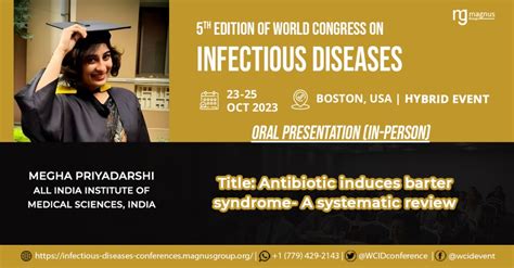 Wcid 2023 Speaker 5th Edition Of World Congress On Infectious Diseases